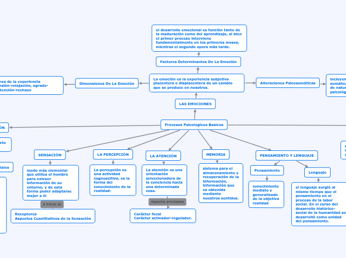 Procesos Psicologicos Basicos - Concept Map